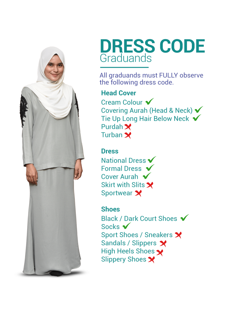 Dress Code for Graduands – IIUM CONVOCATION
